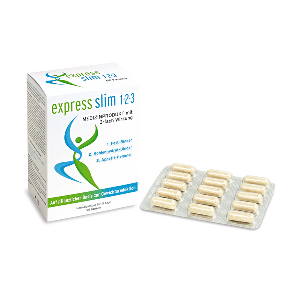 Express Slim-Kapseln zur Unterstützung der Gewichtsreduktion, 90 Stück ...