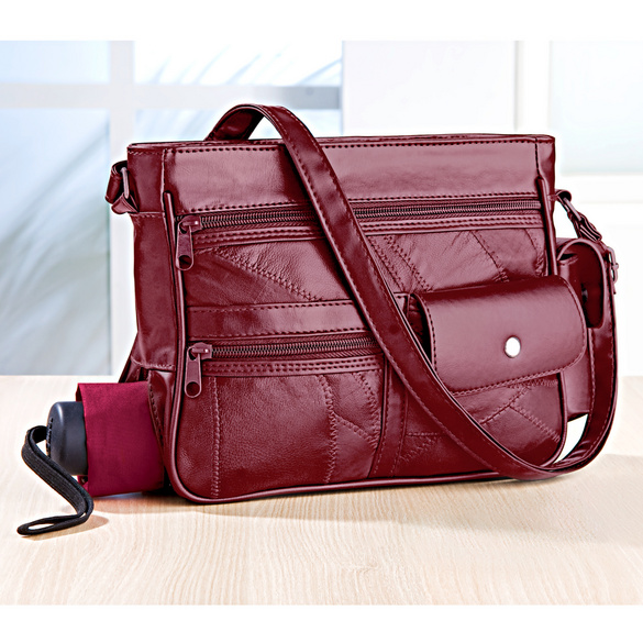 Ledertasche "Patchwork" bordeaux 14718000 | 3PAGEN